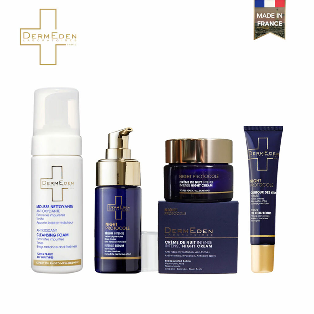 Bộ 4 chống lão hóa toàn diện DermEden: Cleansing Foam + Night Serum ...